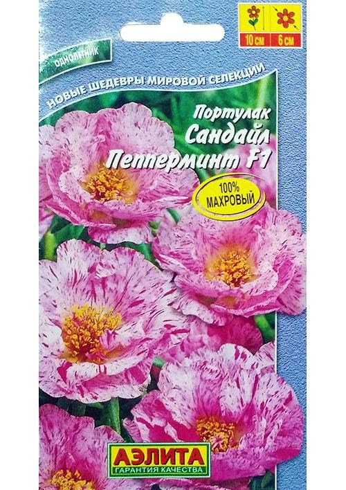 Портулак махровый "Сандайл Пепперминт F1" ТМ "Аэлита" 10шт NEW купить ...